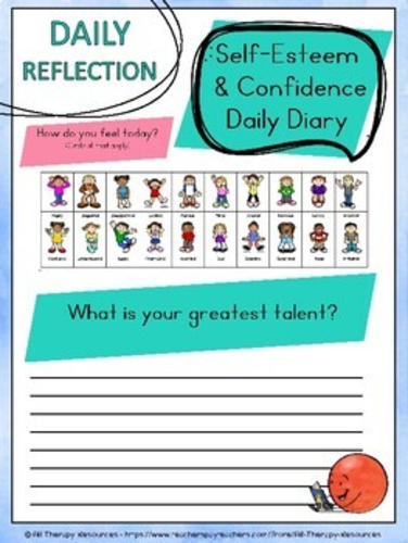 Self-Esteem & Confidence Daily Diary Prompts - Teenagers Regulation ...