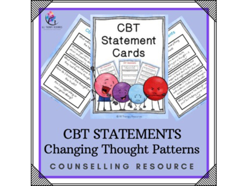 CBT Statement Cards - Challenging Unhelpful Thoughts Feelings ...