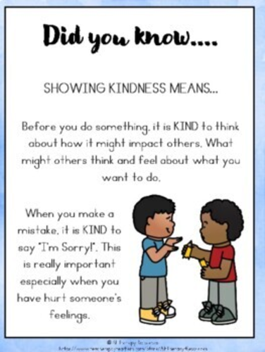 My Being Kind Social Narrative - Kindness Positive Behaviour | Teaching ...