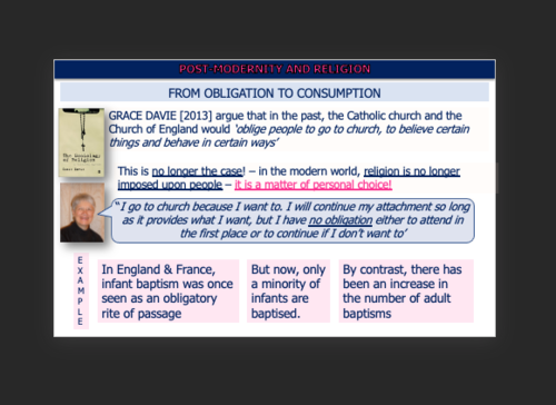 AQA - Sociology - Alternatives to Secularisation - full lesson ...