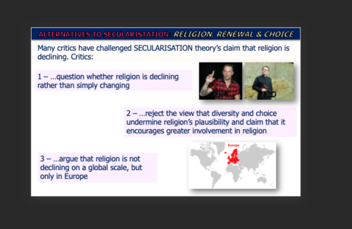 AQA - Sociology - Alternatives to Secularisation - full lesson ...