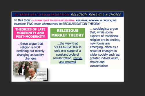 AQA - Sociology - Alternatives to Secularisation - full lesson | Teaching Resources