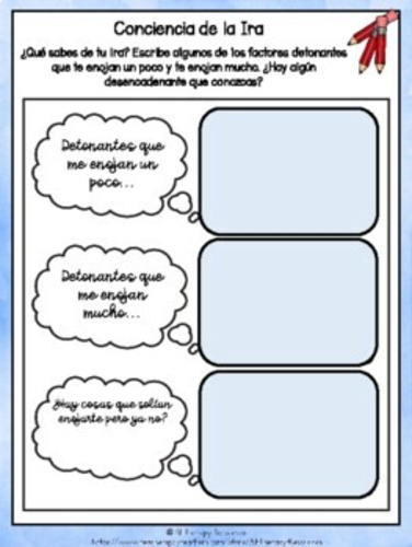 SPANISH VERSION - Managing My Anger - Mini Lesson - Anger Management ...