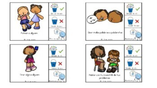 SPANISH VERSION - Bucket Fillers vs Bucket Dippers - Therapeutic Cards ...