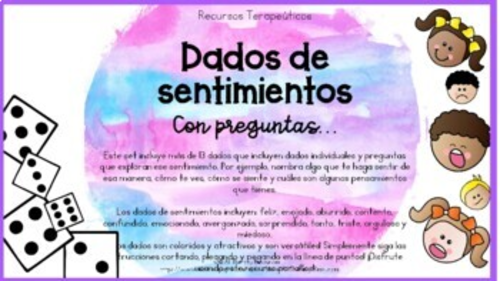 SPANISH VERSION - 13 Feelings and Emotions Dice Game - Emotions Game ...