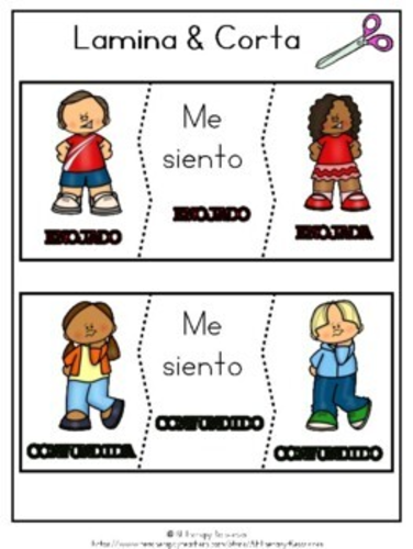 SPANISH VERSION Feelings & Emotions - Three Piece Puzzles - Early ...