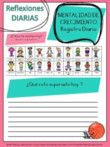 SPANISH VERSION - Growth Mindset Diary - Daily Reflection for Teenagers ...
