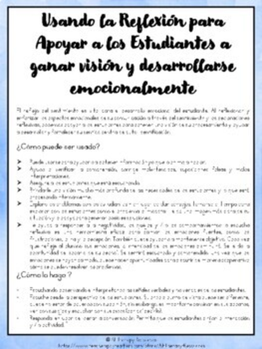 SPANISH VERSION Supporting Children to Gain Insight - ABA Behaviour SEL ...