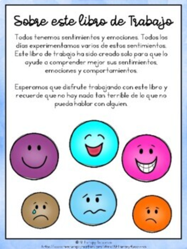 SPANISH VERSION - Feeling & Behavior Workbook FOR LITTLE LEARNERS ...