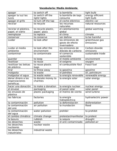KS4 Spanish GCSE: 17 Vocabulary Lists! | Teaching Resources