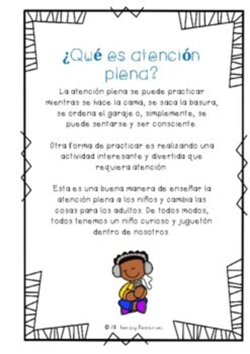 SPANISH VERSION - My Mindfulness Activity Book - Growth Mindset ...