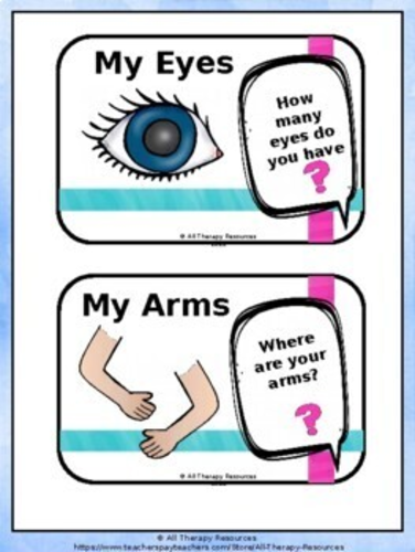 Learning about MY BODY - Task Cards - Kindergarten - Vocabulary ...