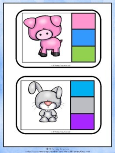 Colour Recognition Matching Differentiation Task Cards Preschool ...