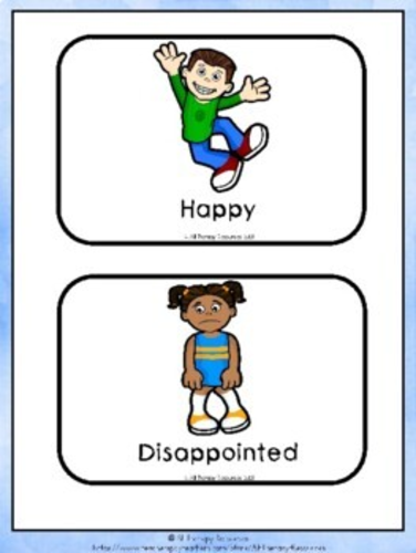 Feelings and Emotions Task Cards - Preschool Kindergarten - Behavior ...