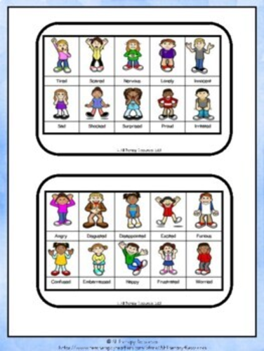 Feelings and Emotions Task Cards - Preschool Kindergarten - Behavior ...