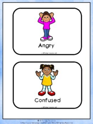 Feelings and Emotions Task Cards - Preschool Kindergarten - Behavior ...