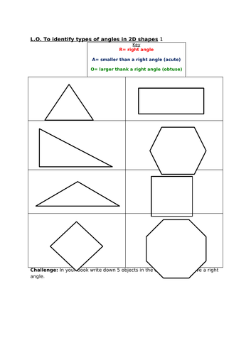 Angles in Shapes- Key Stage 2- Geometry | Teaching Resources