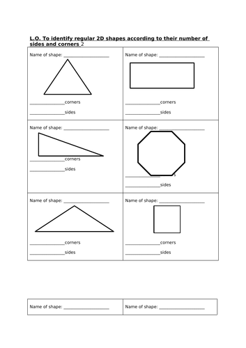 Identifying Regular and Irregular 2D Shapes- Worksheets- Lower Key ...