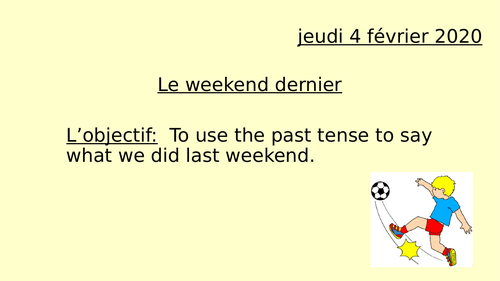 Studio 2 vert - Le weekend dernier | Teaching Resources