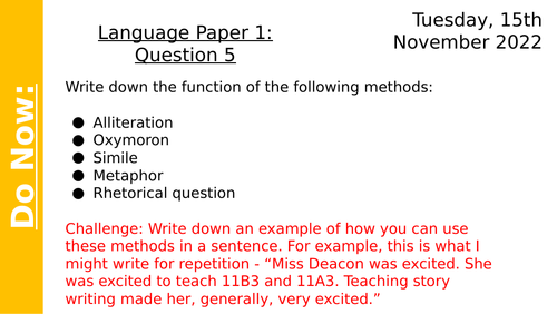 AQA English Language Paper 1 lessons for SEN/LPA (Of Mice and Men ...