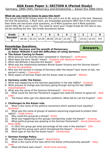 How well do you know the Kaiser era, 1890-1914? | Teaching Resources