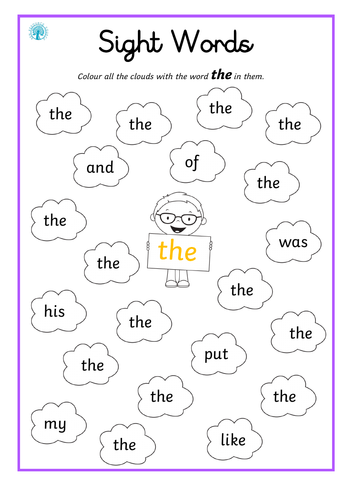 Sight Words Find and Colour | Teaching Resources