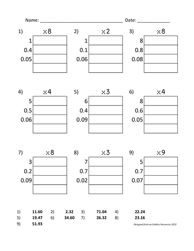 50+ Maths Worksheets - Grid Multiplication | Teaching Resources