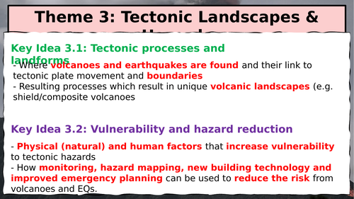 WJEC GCSE Theme 3 Plate Tectonics: All Lessons | Teaching Resources