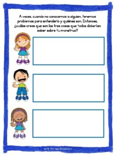 SPANISH VERSION - Build Your Own Worry Monster Mini-Lesson - Anxiety ...