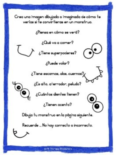 SPANISH VERSION - Build Your Own Worry Monster Mini-Lesson - Anxiety ...