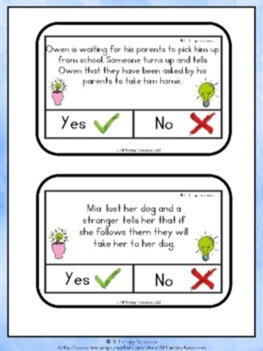 IS THIS SAFE Task Cards - Fire Safety Stranger Danger Social Skills ...