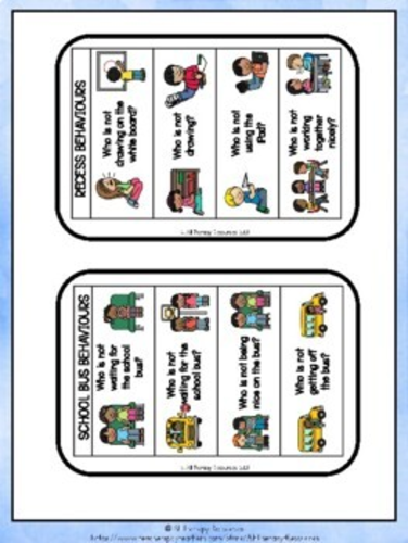 NEGATION Task Cards - Emotions Behaviors Routines Road Safety Community ...