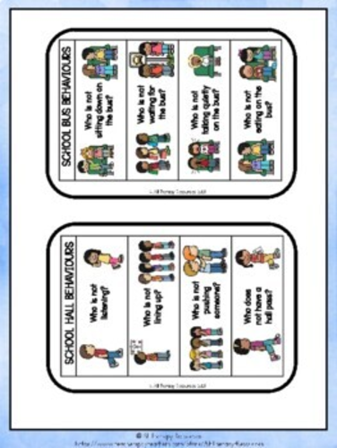 NEGATION Task Cards - Emotions Behaviors Routines Road Safety Community ...