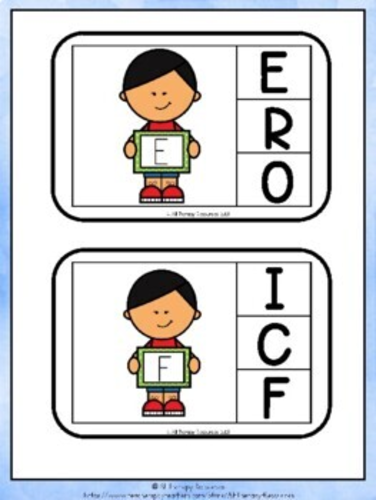 MATCH THE LETTERS Alphabet Task Cards - Early Literacy Task Cards ...