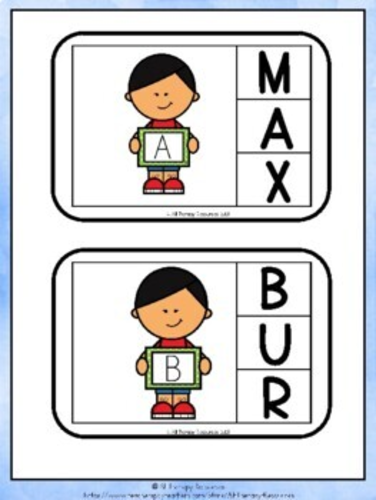 MATCH THE LETTERS Alphabet Task Cards - Early Literacy Task Cards ...