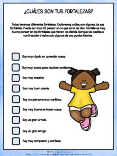 SPANISH VERSION - All About Me - Mini Lesson Reflection Planning - Back ...