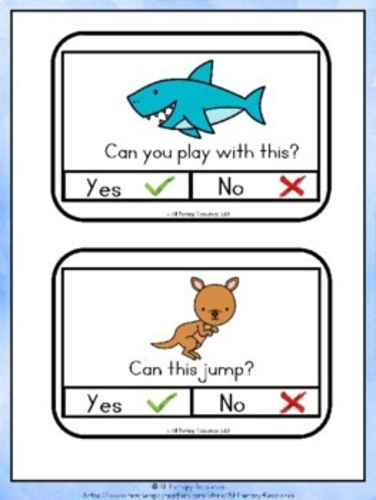 Comprehension Yes No Task Cards - Autism Special Education Speech ESL ...