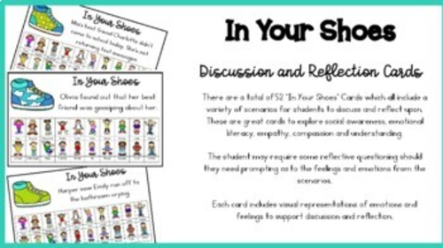 In Your Shoes - Discussion & Reflection Cards - Counseling Empathy ...