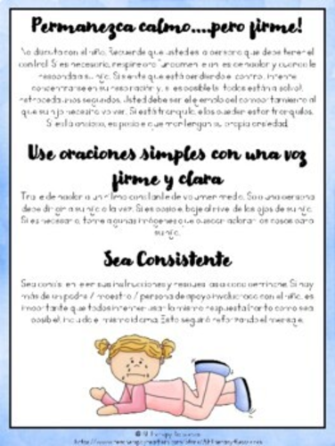 SPANISH VERSION -Managing Disruptive Behaviour - Strategies for Little ...