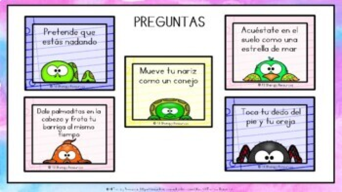SPANISH Move It Brain Break Cards In A Jar - 65 Cards - Preschool ...