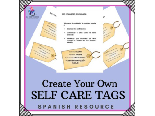 SPANISH VERSION - Self Care Behaviour Support Activity: Care Tags ...