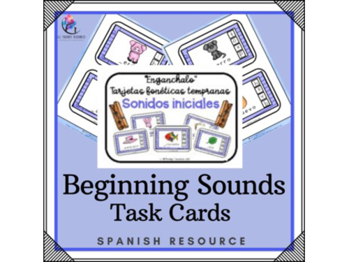 SPANISH VERSION - Beginning Sounds Early Phonic Sounds Peg It Task ...