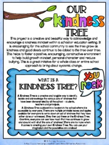 Kindness Tree - Acts of Kindness Activities Bulletin Board | Teaching ...