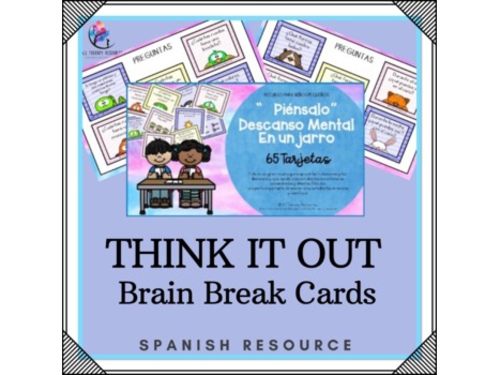 SPANISH VERSION Think it Out Brain Break Cards In A Jar - 65 Cards ...