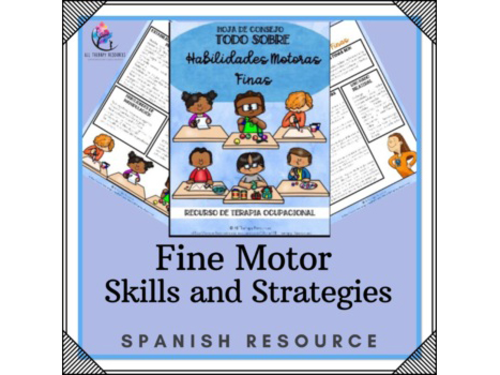 SPANISH VERSION Fine Motor Skills Strategies Activities 2 page tip ...