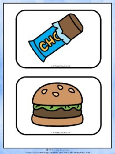 SPANISH VERSION Healthy & Unhealthy Food Category Sorting Task Cards ...