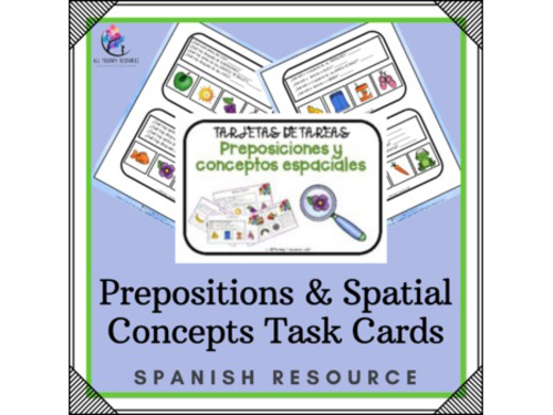 SPANISH VERSION - Prepositions & Spatial Concepts Task Cards - Speech ...