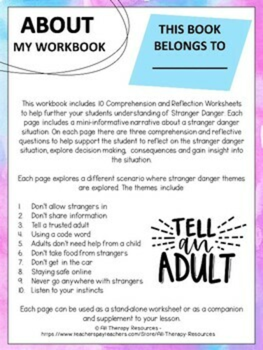 Stranger Danger Reading Comprehension I Personal Safety I Child ...