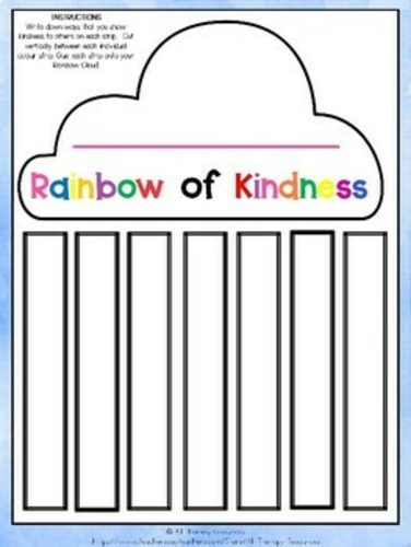 WE ARE A RAINBOW OF KINDNESS Craft & Bulletin Board | Anti Bullying ...