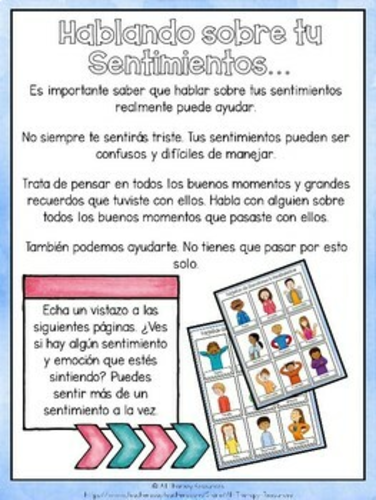 SPANISH VERSION - Grief Loss Death Social Narrative - Coping with Loss ...